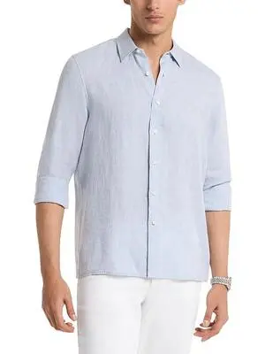 Michael Kors Classic Fit Linen Shirt - Chambray