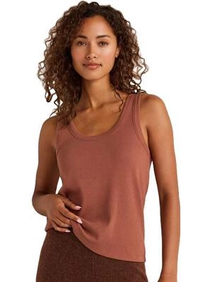 HAVEN WELL WITHIN Organic Cotton Scoop Neck Tank - Red Clay
