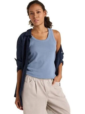 HAVEN WELL WITHIN Organic Cotton Scoop Neck Tank - River