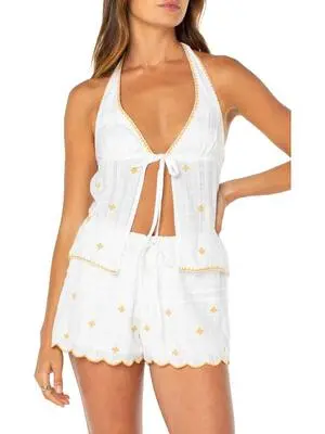 Roxy Full Bloom Halter Top Cloud Dancer