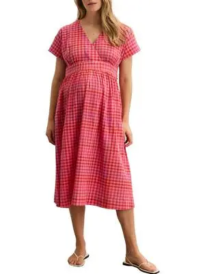 Hatch Collection Plaid Carolina Dress - Sunset Gingham