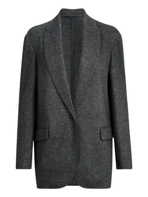 Brunello Cucinelli Cashmere Jersey Single-breasted Blazer - Black