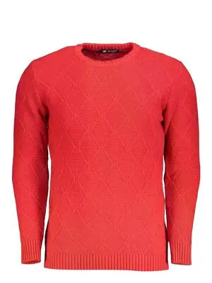 U.S. Grand Diamond-knit Cotton Sweater - Red