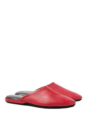 Charvet Charvet Leather Slippers Red