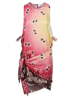 Attico Printed Silk Minidress - Multicoloured