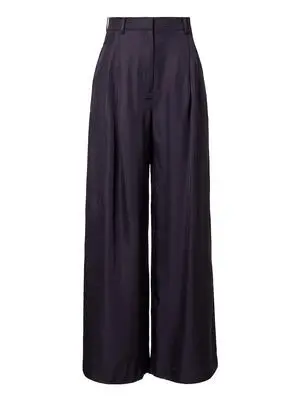 THE FRANKIE SHOP Marfa Pleated Wide-leg Trousers - Grey