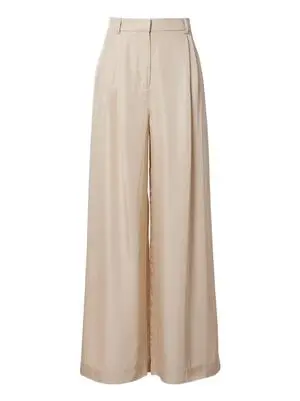 THE FRANKIE SHOP Marfa Pleated Wide-leg Trousers - White