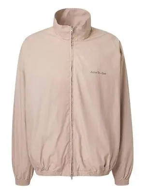Acne Studios Logo Cotton Poplin Blouson Jacket - Beige