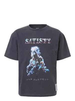 Satisfy Mothtech™ Printed Cotton Jersey T-shirt - Grey