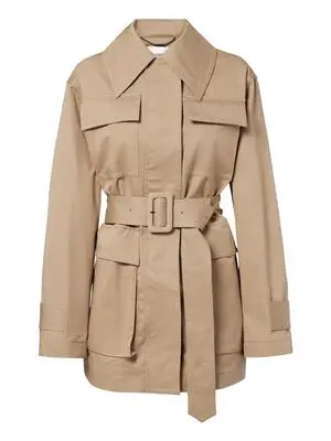 JOSEPH Shama Cotton Trench Coat - Beige