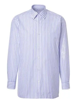 Charvet Striped Cotton Poplin Shirt - White
