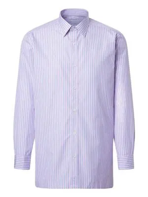 Charvet Striped Cotton Poplin Shirt - Blue