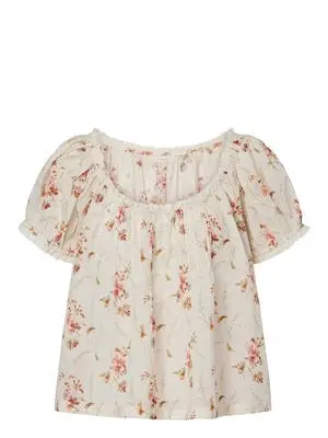 DÔEN Frederica Floral Cotton Top - Multicoloured