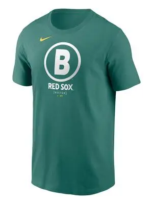 Nike Boston Red Sox City Connect Large Logo Mlb T-shirt - Green
