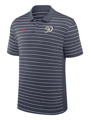 Nike Los Angeles Dodgers City Connect Striped Victory Dri-fit Mlb Polo - Blue