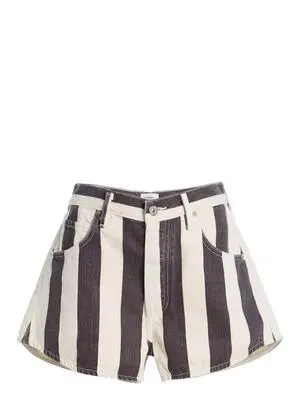 CITIZENS OF HUMANITY Citizens Of Humanity Abita Striped High-Rise Denim Shorts