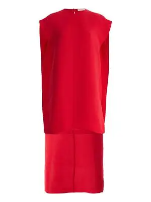 HEIRLOME Athena Silk Satin Mini Dress - Red