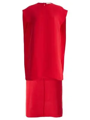 HEIRLOME Athena Silk Satin Mini Dress - Red