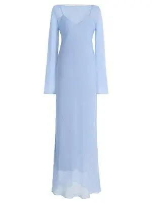 Bondi Born Maxi Silk Chiffon Dress - Blue