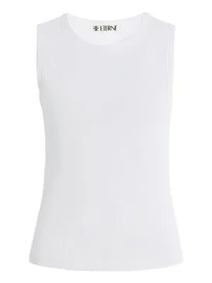 ETERNE Éterne Fitted Cotton-Modal Muscle Tank Top