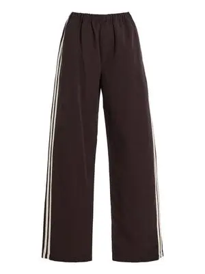 Citizens Of Humanity Aurora Cotton-flax Wide Leg Track Pants - Brown