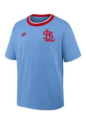 Nike St. Louis Cardinals Cooperstown Ringer Mlb T-shirt - Blue