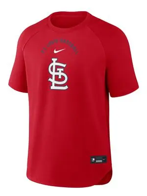 Nike St. Louis Cardinals Authentic Collection Batting Practice Pregame Dri-fit Mlb Top - Red