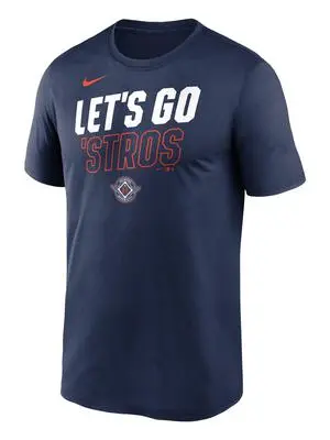 Nike Houston Astros City Connect Team Phrase Script Dri-fit Mlb T-shirt - Blue