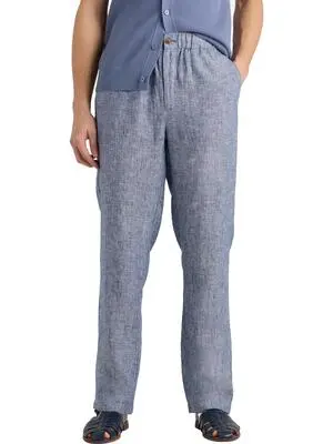 Quince 100% European Linen Trousers - Chambray Blue