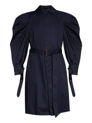 Balenciaga Twisted Sleeve Trench - Blue