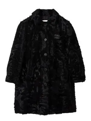 Miu Miu Shearling Coat - Black