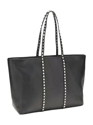 Valentino Garavani Rockstud-embellished Leather Tote Bag - Black