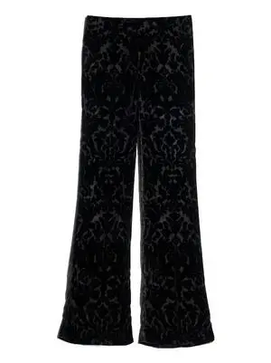 Gucci Floral Devoré Velour Pants - Black