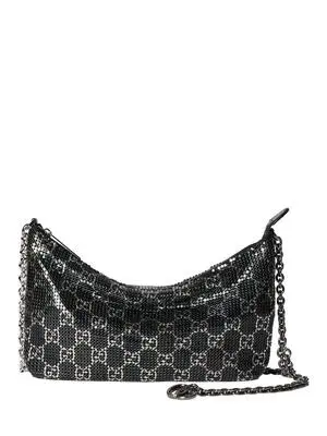 Gucci Metallic Evening Bag With Double G Charm - Silver