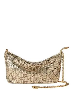 Gucci Metallic Gg Mesh Evening Bag - Gold