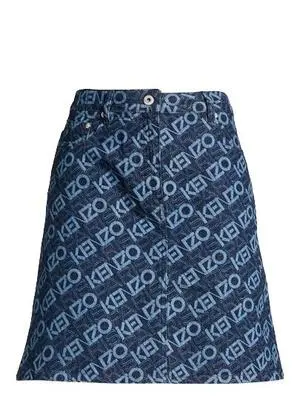 Kenzo Flared Denim Skirt - Blue