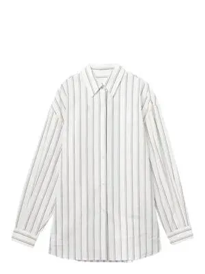 Versace Striped Button Down Shirt - White