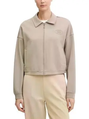 Guess Cropped Zip-up Jacket - Neutrals