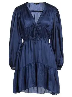 Maje Mini Cupro Dress - Navy