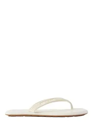 Bottega Veneta Sampieri Flat Thong Flip Flops - White