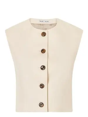 BLAZÉ MILANO Danae Woven Vest - Neutrals