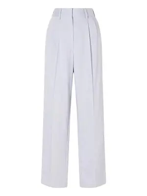 BLAZÉ MILANO Pleated Tapered Woven Pants - Blue