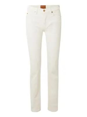 JAMIE HALLER Low Low-rise Slim-fit Jeans - Neutrals
