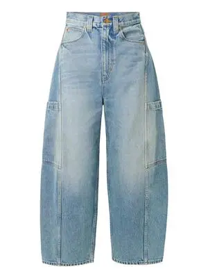 JAMIE HALLER The Crop Painter Jeans - Blue