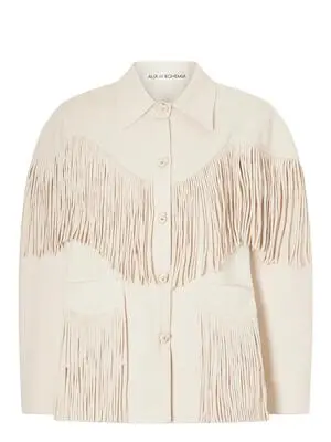 Alix Of Bohemia Jude Fringed Cotton-canvas Jacket - Neutrals