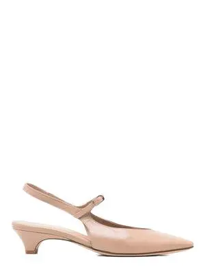 LORENA PAGGI Slingback Leather Pumps - Neutrals