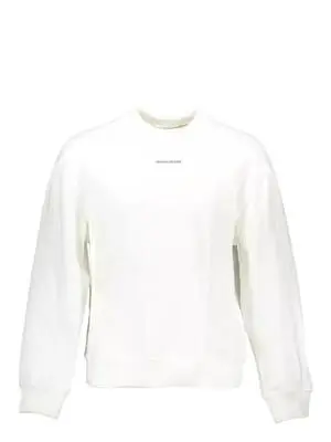 Calvin Klein Logo-print Crew-neck Sweater - White