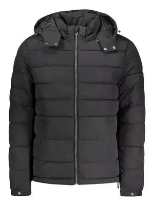 Guess Hooded Quilted Jacket - Black