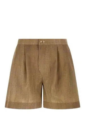 Ermanno Scervino Pleated Shorts Brown