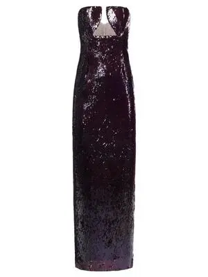 ARAFTU Sequin-embellished Cut-out Dress - Red